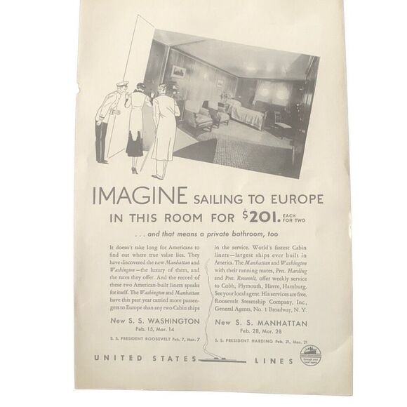 United States Lines | Accents | Vintage 934united States Lines Imagine ...